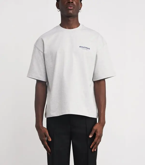 ABOUT:BLANK Cotton Back Emblem T-shirt - Grey