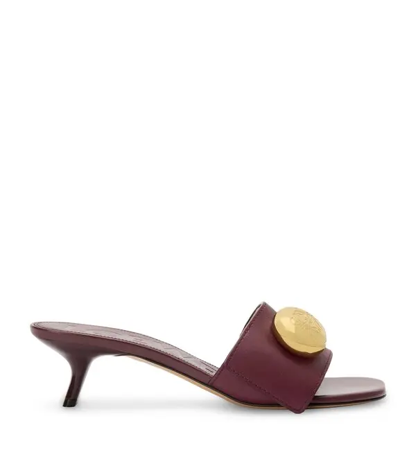 Loewe Leather Pebble Heeled Mules