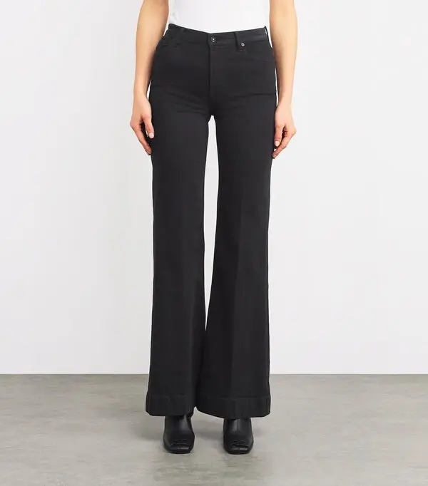 7 For All Mankind Modern Dojo Soho Flared Jeans - Black