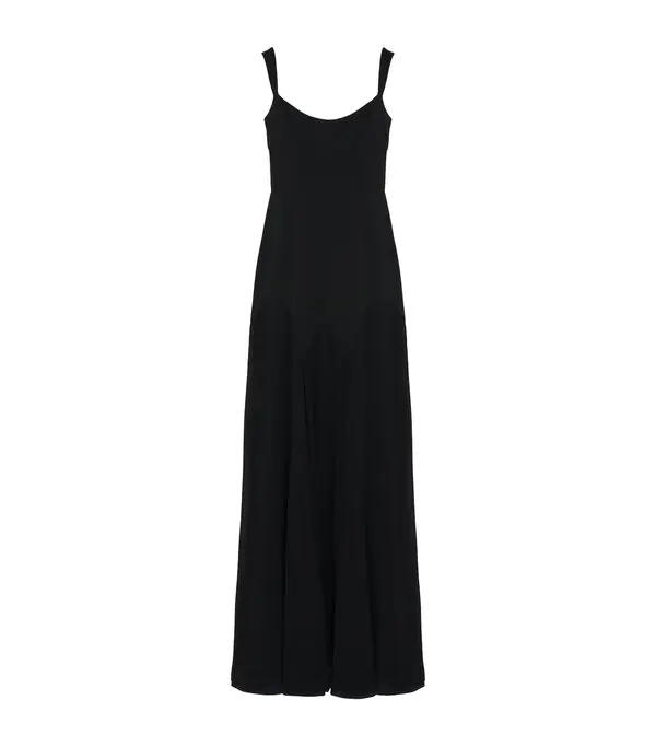 Alexander McQueen Satin Maxi Dress - Black