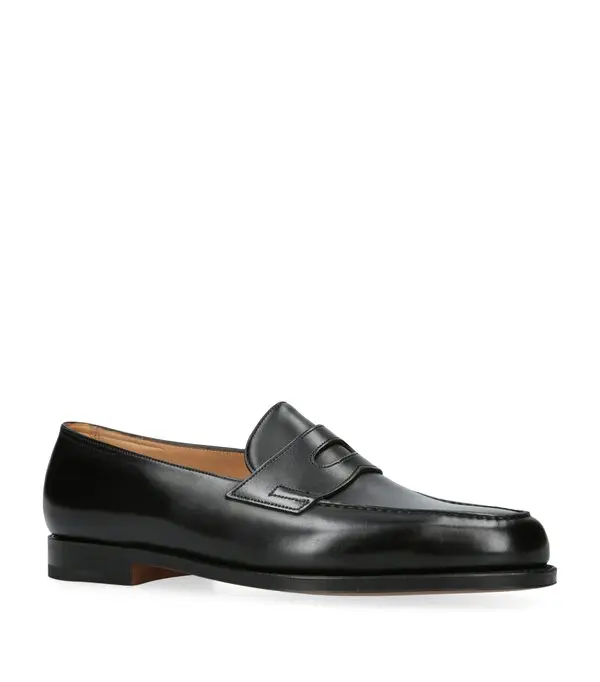 John Lobb Leather Lopez Loafers - Black