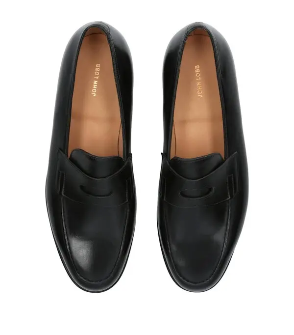 John Lobb Leather Lopez Loafers - Black
