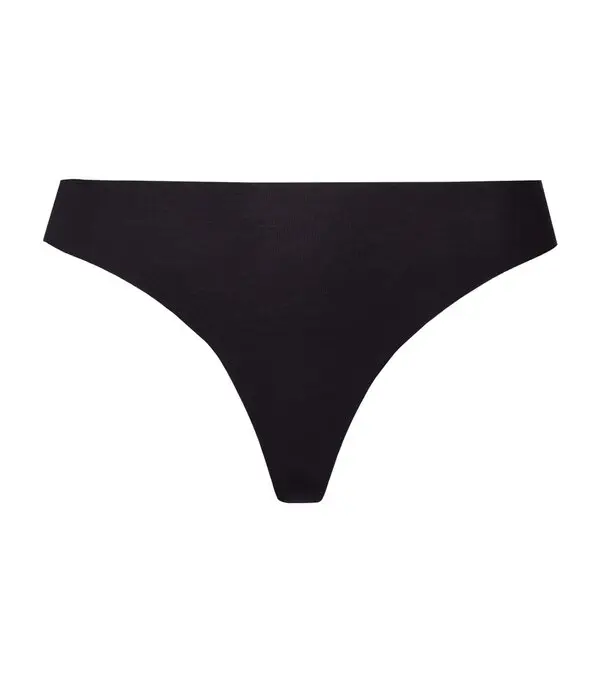 Hanro Invisible Cotton Thong - Black