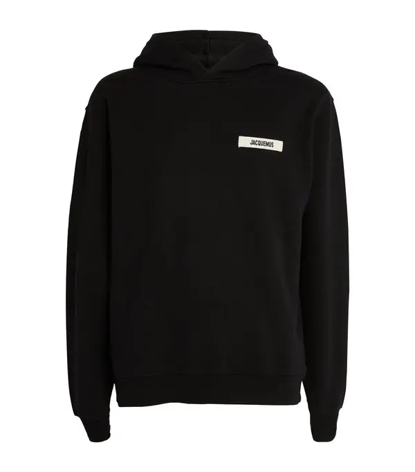Jacquemus Grosgrain Logo Hoodie - Black