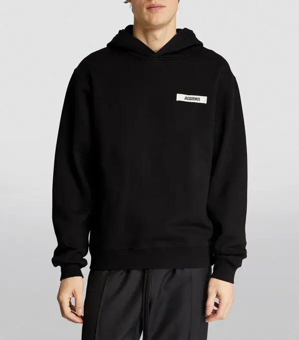 Jacquemus Grosgrain Logo Hoodie - Black