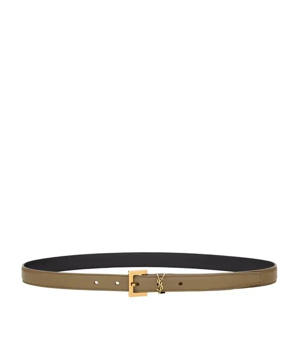 Saint Laurent Leather Belt With Logo