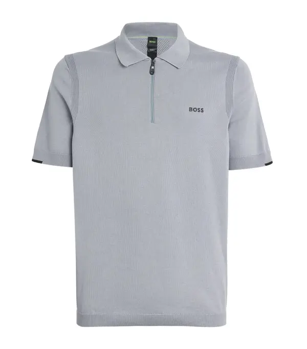 BOSS Cotton Short-sleeve Ever-x Polo Shirt - Grey