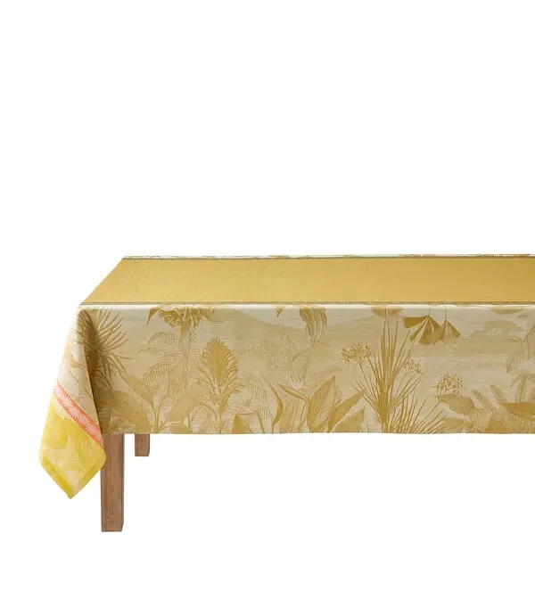 LE JACQUARD FRANÇAIS Coated Sinharâja Tablecloth - Yellow