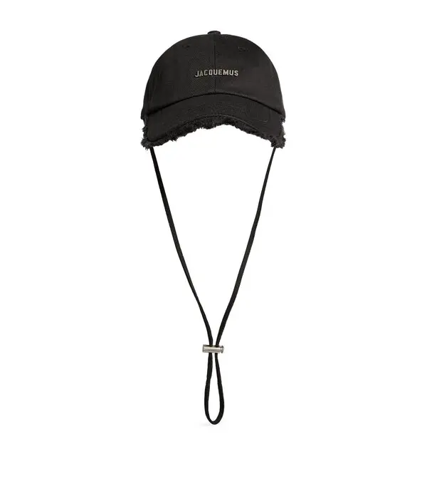 Jacquemus Cotton La Casquette Cap - Black