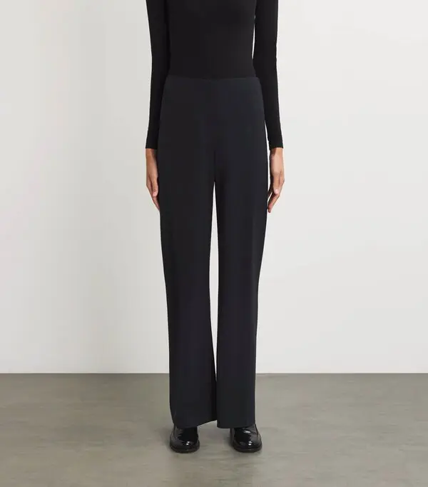 Vince Crepe High-waist Trousers - Navy