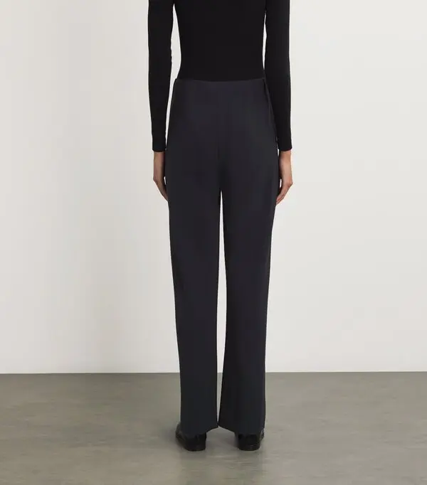 Vince Crepe High-waist Trousers - Navy