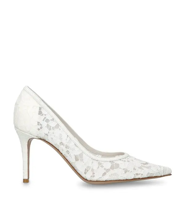 GIANVITO ROSSI Claudia Lace Pumps 85 - White