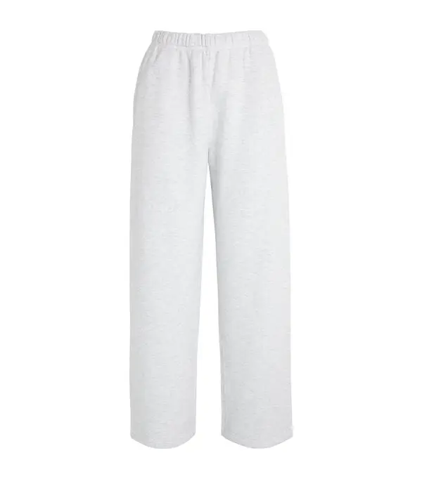 SKIMS Cotton-blend Fleece Straight Sweatpants - Grey