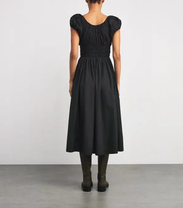 DÔEN Organic Cotton Quinn Midi Dress - Black