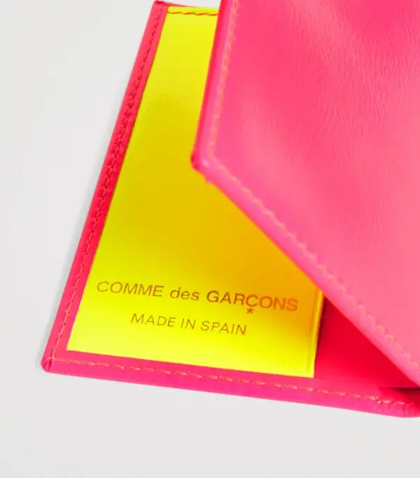 Comme Des Garçons Leather Super Fluo Cardholder