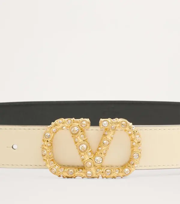 Valentino Garavani Leather Vlogo Signature Belt