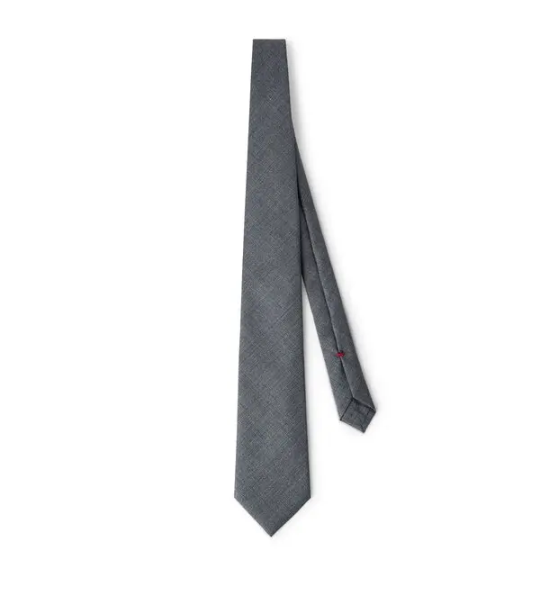 Brunello Cucinelli Virgin Wool Tie - Grey