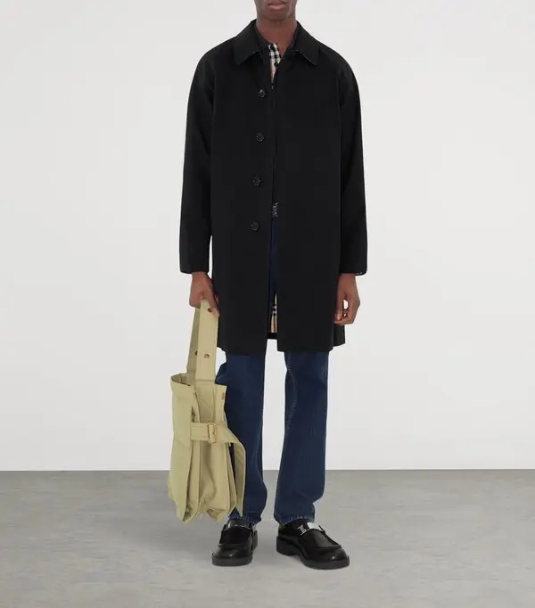 Burberry Mid-length Camden Heritage Car Coat - Black