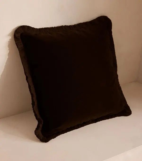 SOHO HOME Velvet Margeaux Cushion - Brown
