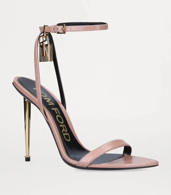 TOM FORD Leather Padlock Sandals - Nude
