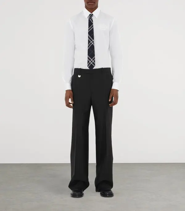 Burberry Silk Check Neck Tie - Grey