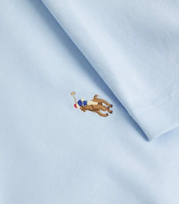 Polo Ralph Lauren Pima Cotton T-shirt With Embroidered Pony Logo - Blue