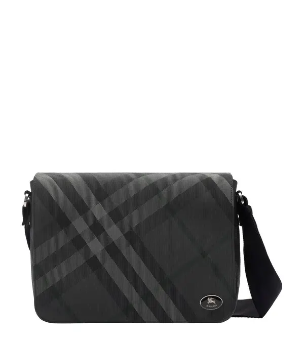 Burberry Grid Messenger Bag - Black