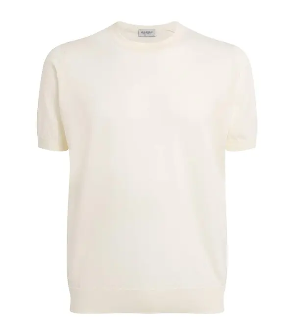 John Smedley Merino Wool T-shirt - Ivory