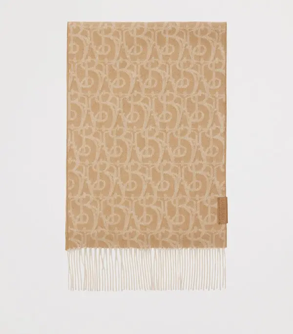 Burberry Cashmere B Charm Scarf - Beige
