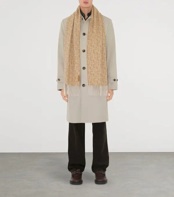 Burberry Cashmere B Charm Scarf - Beige