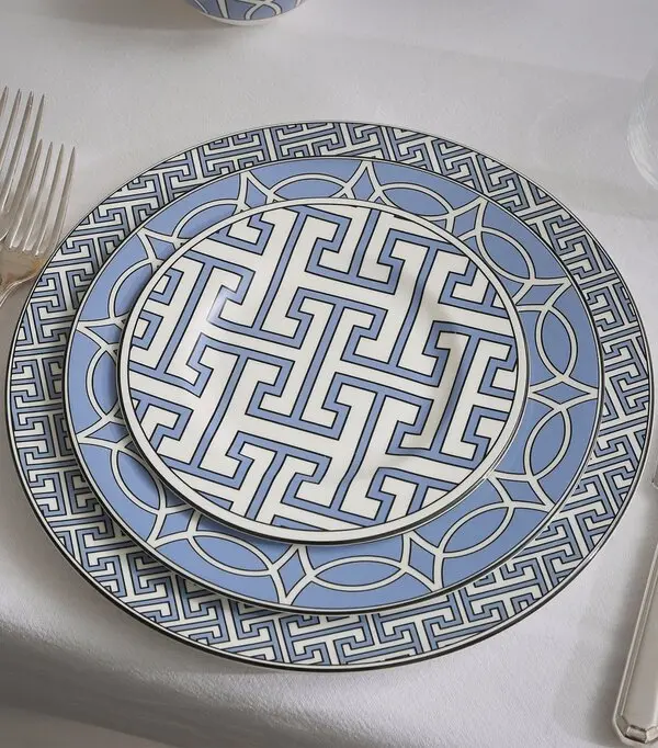 O.W.LONDON Set Of 2 Loop Dessert Plates - Blue