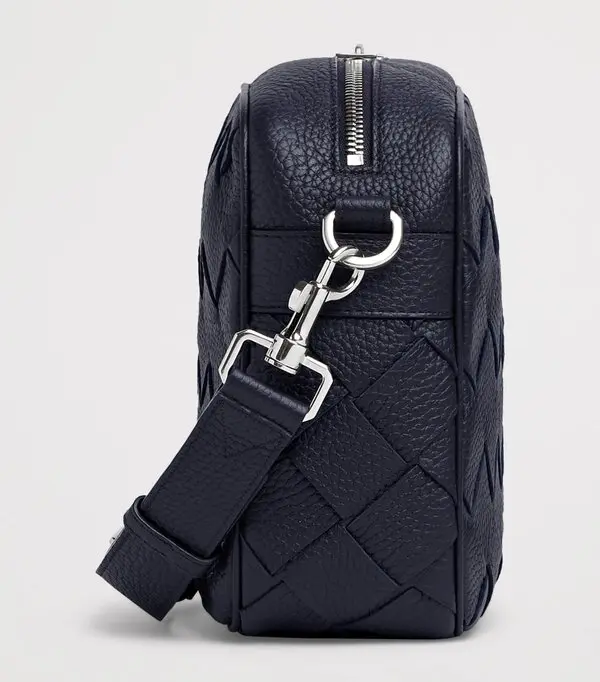 Bottega Veneta Leather Intrecciato Camera Bag - Blue