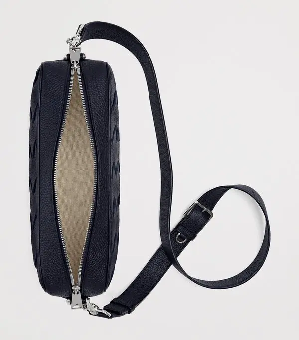 Bottega Veneta Leather Intrecciato Camera Bag - Blue