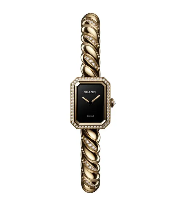 Chanel Yellow Gold And Diamond Première Galon Watch - Black