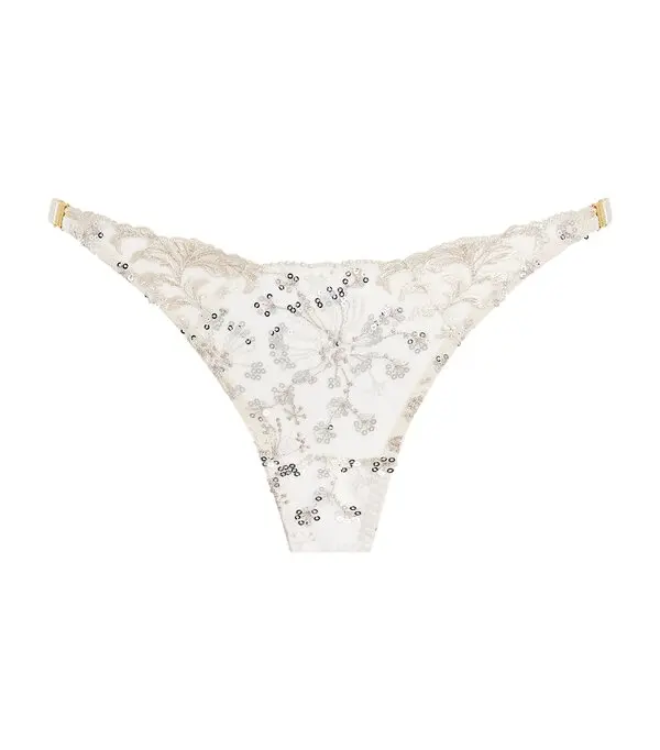 BORDELLE Theia Strap Thong - Ivory