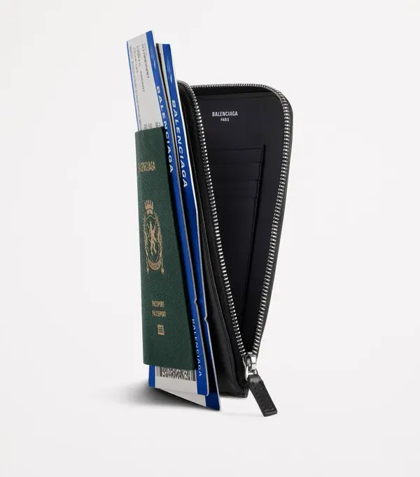 Balenciaga Calfskin Passport Phone Holder - Green