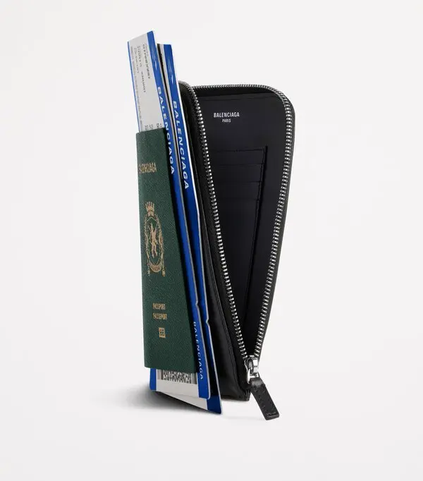 Balenciaga Calfskin Passport Phone Holder - Green