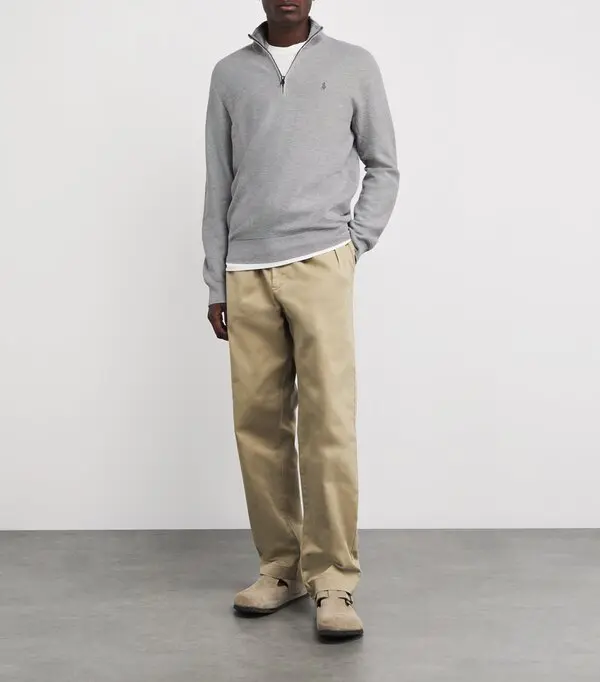 Polo Ralph Lauren Cotton Half-zip Pullover - Grey