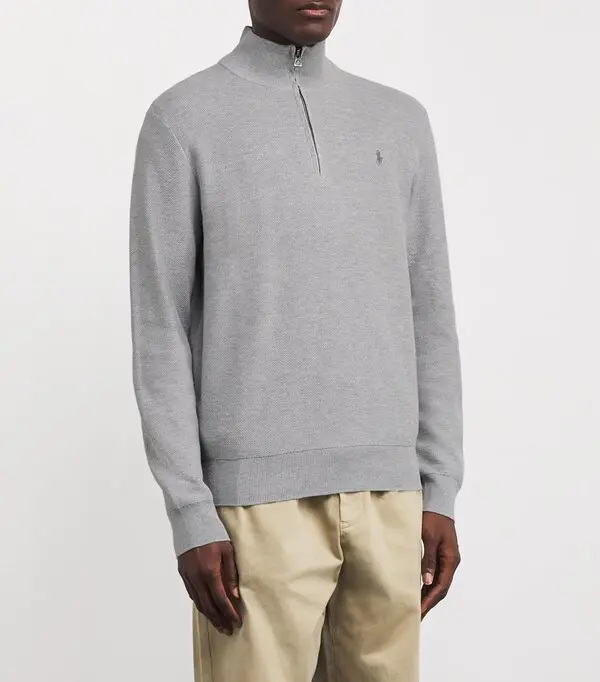Polo Ralph Lauren Cotton Half-zip Pullover - Grey