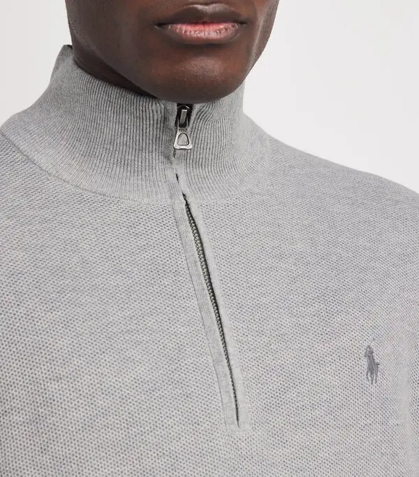 Polo Ralph Lauren Cotton Half-zip Pullover - Grey