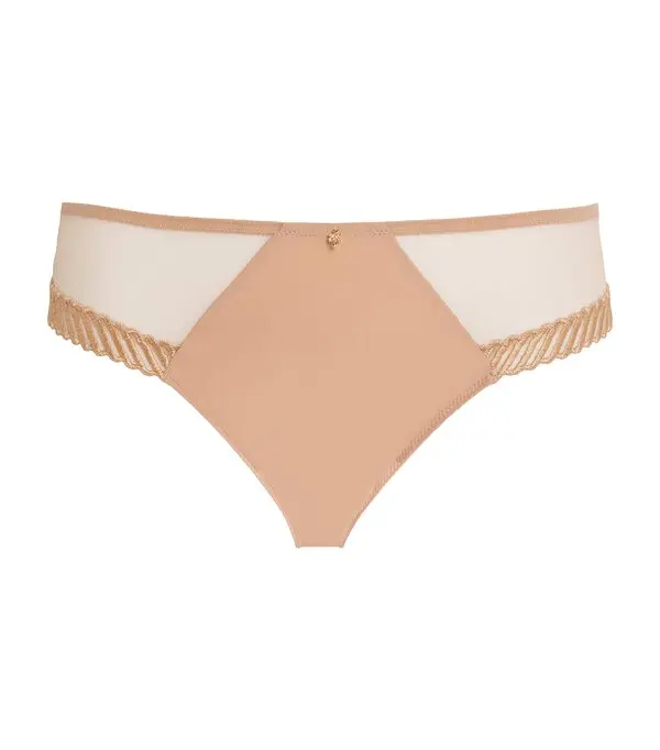 AUBADE Sheer Emotion Brazilian Briefs - Beige