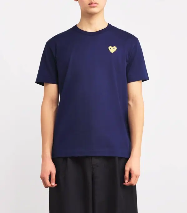 Play Comme Des Garcon Heart Logo T-shirt - Navy