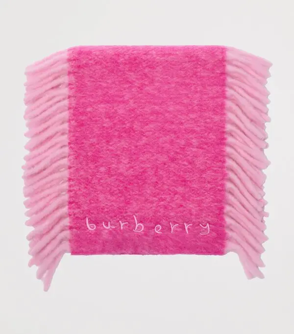 Burberry Alpaca Wool-blend Happy Scarf - Pink