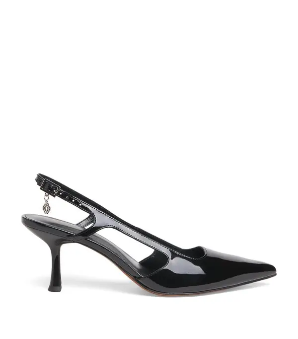 Maje Patent Leather Slingback Pumps