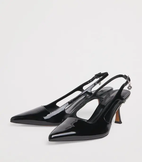 Maje Patent Leather Slingback Pumps