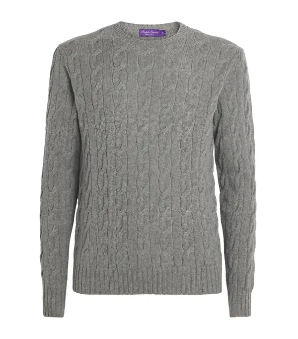 Ralph Lauren Purple Label Cashmere Cable-knit Sweater - Grey