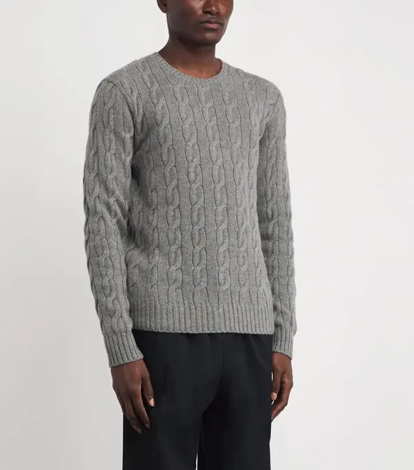 Ralph Lauren Purple Label Cashmere Cable-knit Sweater - Grey