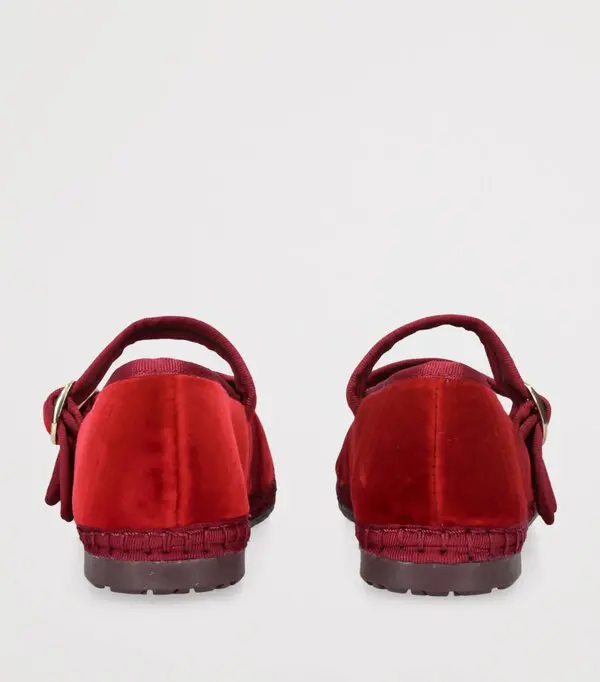 FLABELUS Velvet Mary Jane Flats