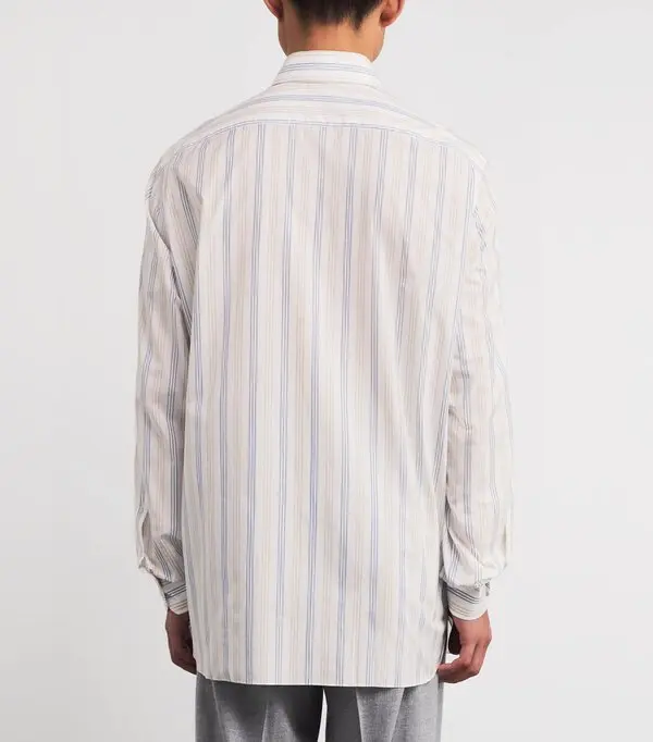 Isaia Cotton Stripe Dress Shirt