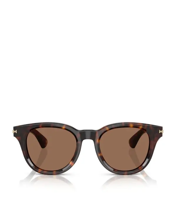 Burberry Acetate Round Sunglasses - Brown